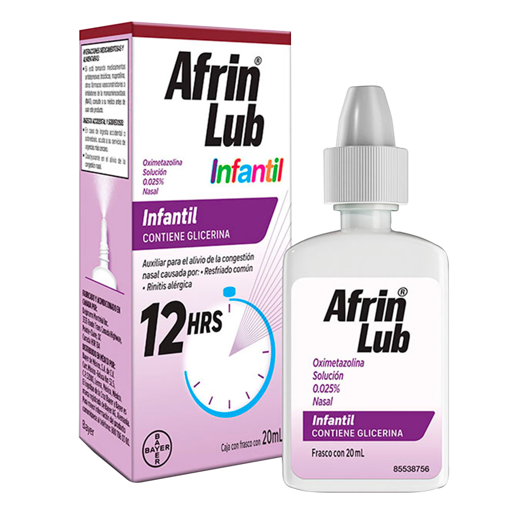 AFRIN LUB 25MG SPRAY INFANTIL CON 20ML – FARMACIA CALDERON