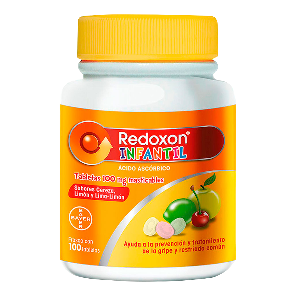 REDOXON INFANTIL 100MG CON 100 TABLETAS MASTICABLES – FARMACIA CALDERON