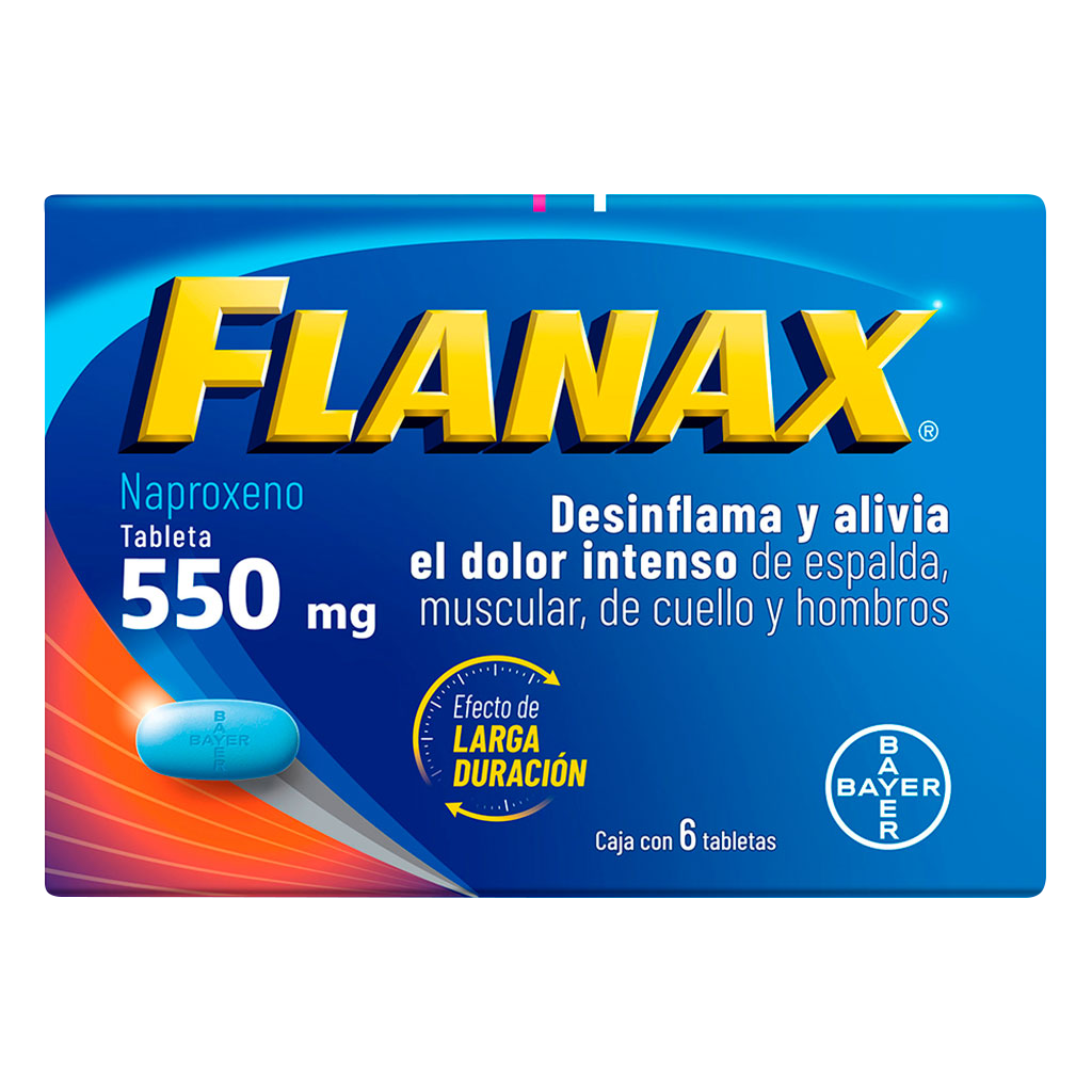 FLANAX 550MG CON 6 TABLETAS – FARMACIA CALDERON
