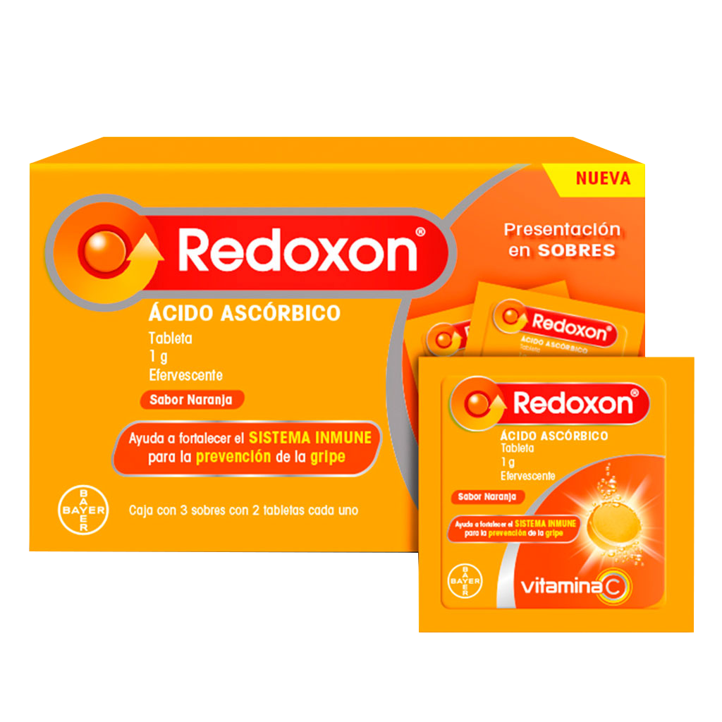 REDOXON 1G CON 3 SOBRES CON 2 TABLETAS CADA UNO – FARMACIA CALDERON