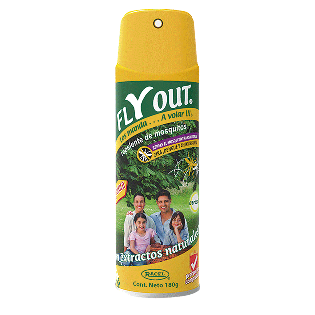FLY OUT SPRAY REPELENTE CON 180G – FARMACIA CALDERON