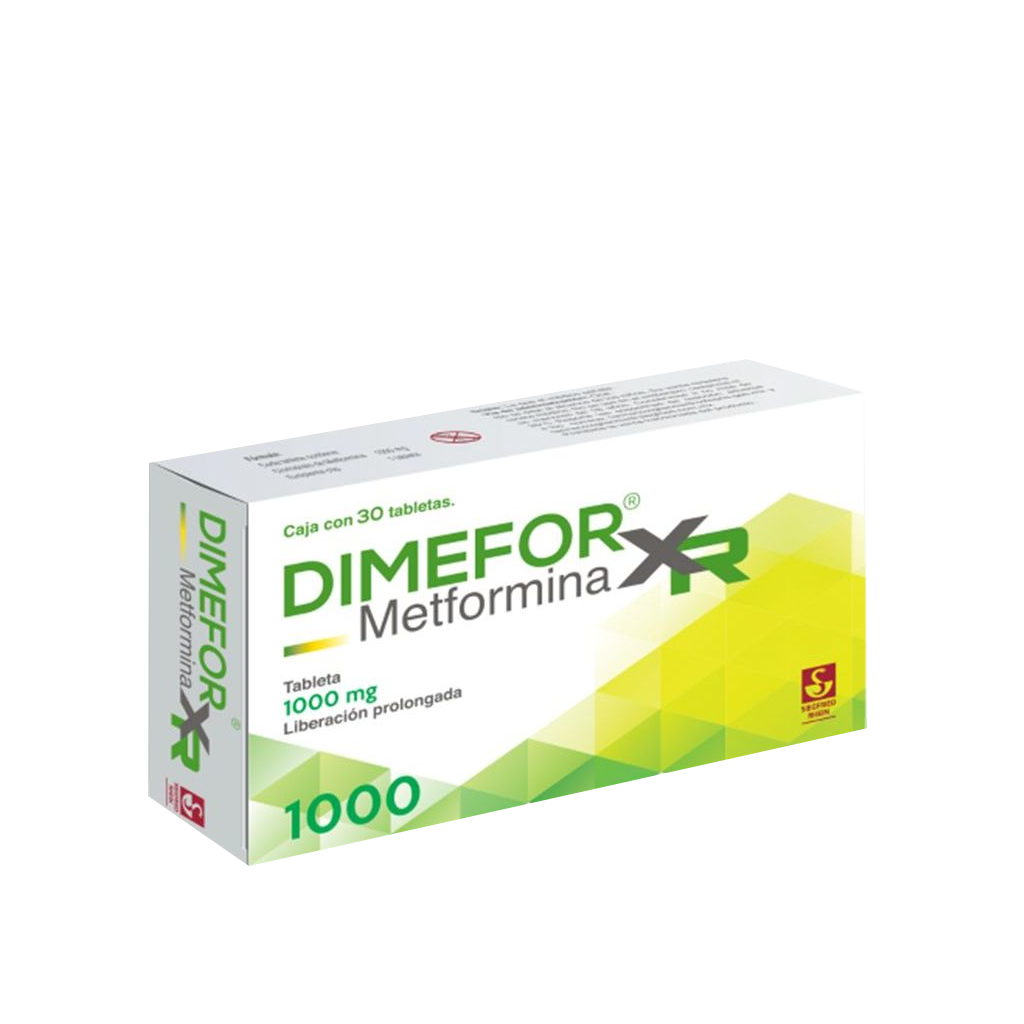 DIMEFOR XR 1000MG CON 30 TABLETAS – FARMACIA CALDERON