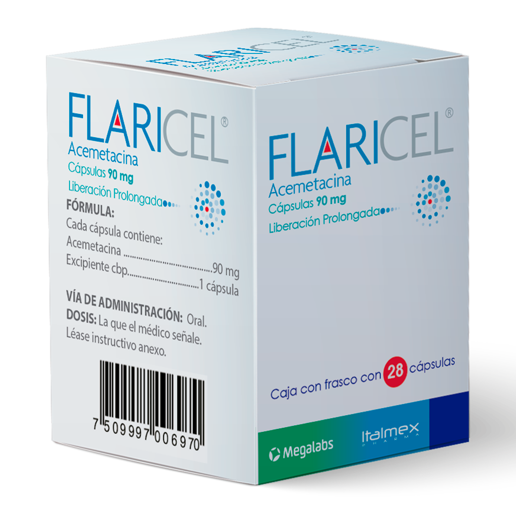 FLARICEL 90MG CON 28 CAPSULAS – FARMACIA CALDERON