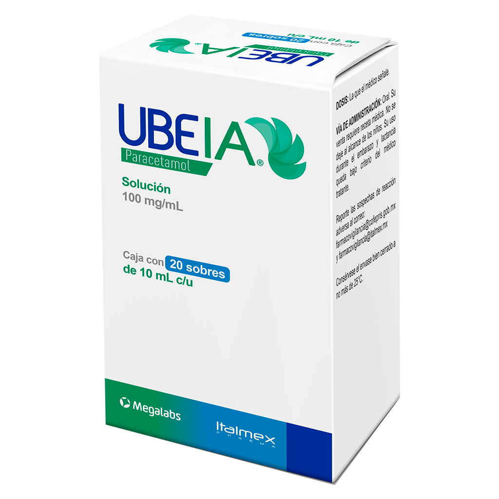 UBEIA 100MG/ML CAJA CON 20 SOBRES DE 10ML CADA UNO – FARMACIA CALDERON