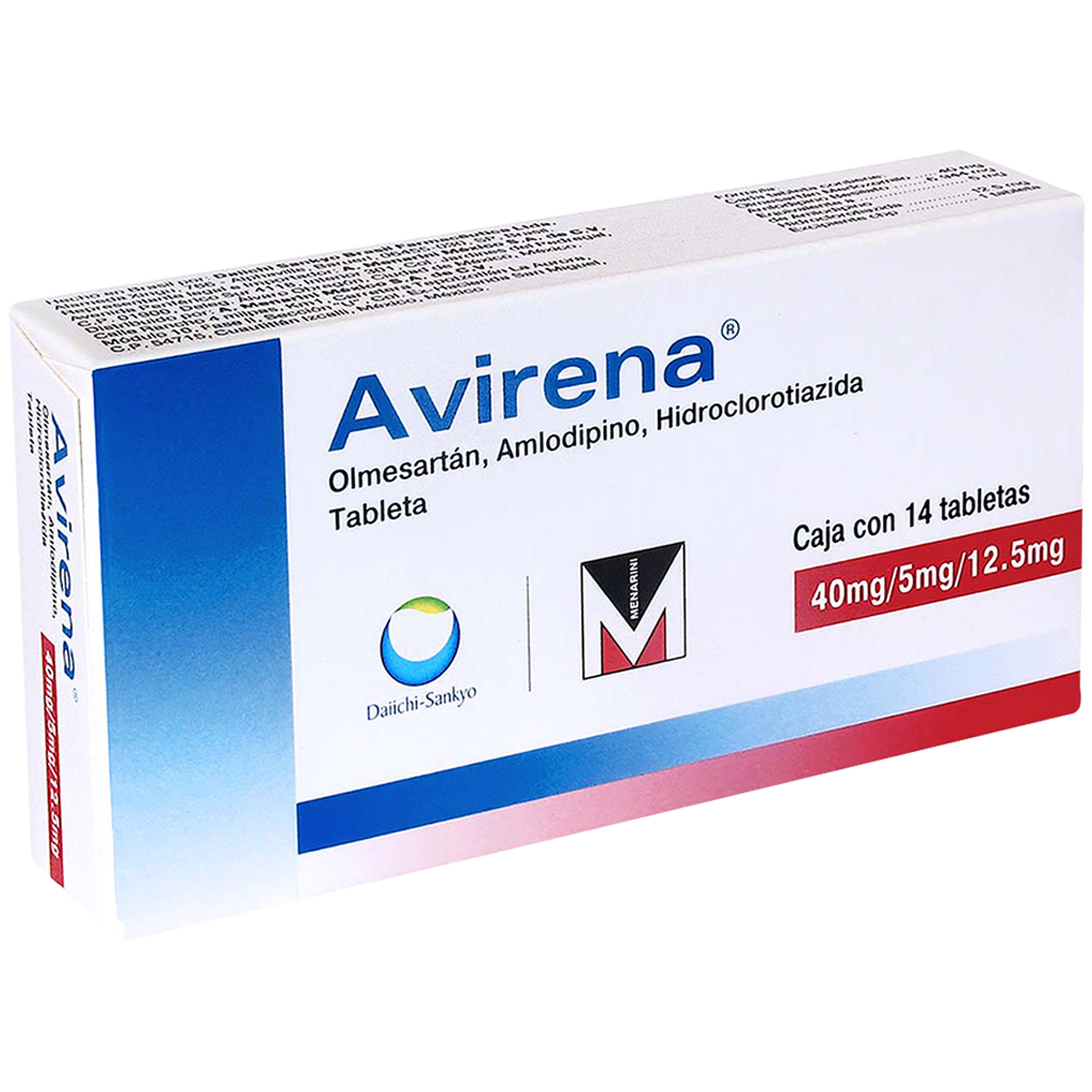 AVIRENA 40/5/12.5MG CON 14 TABLETAS – FARMACIA CALDERON
