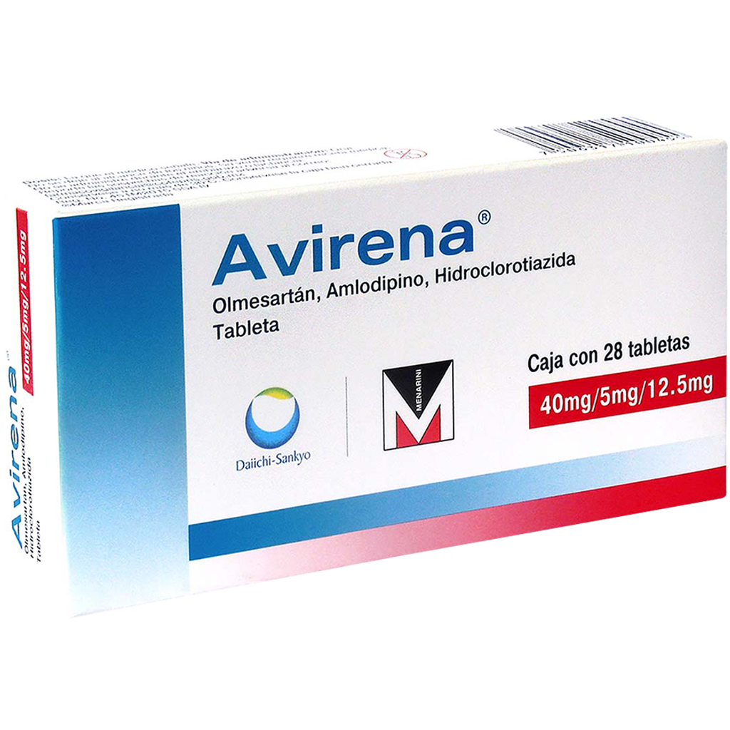 AVIRENA 40/5/12.5MG CON 28 TABLETAS – FARMACIA CALDERON