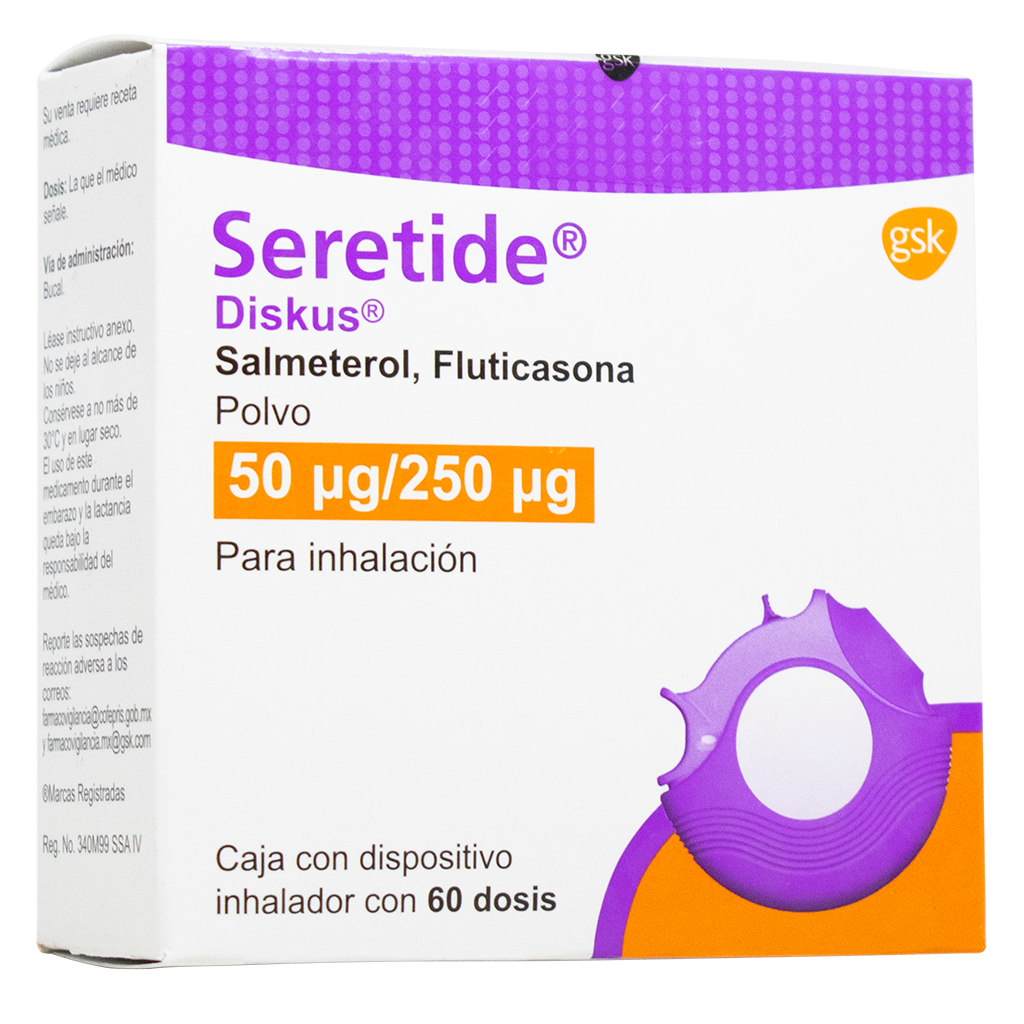 SERETIDE-DISK 50/250MG CON 60 DOSIS – FARMACIA CALDERON
