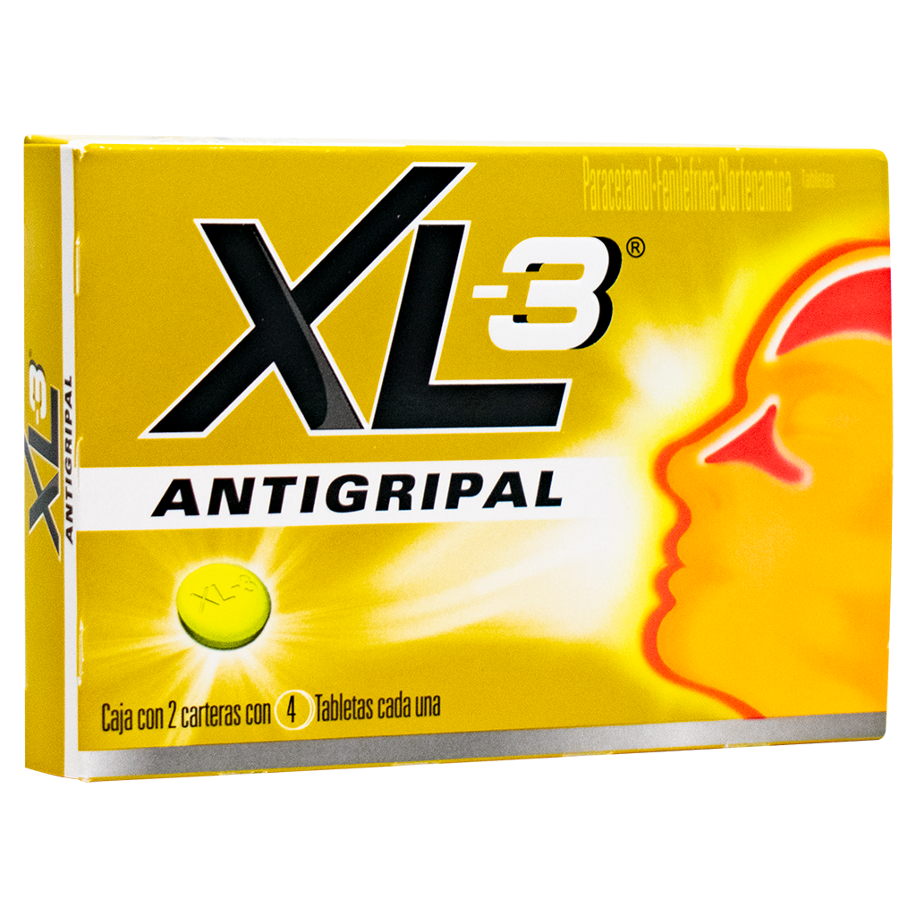 XL-3 325/10/4MG CON 8 TABLETAS – FARMACIA CALDERON