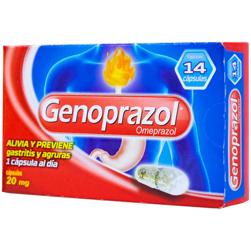 GENOPRAZOL 20MG CON 14 CÁPSULAS – FARMACIA CALDERON