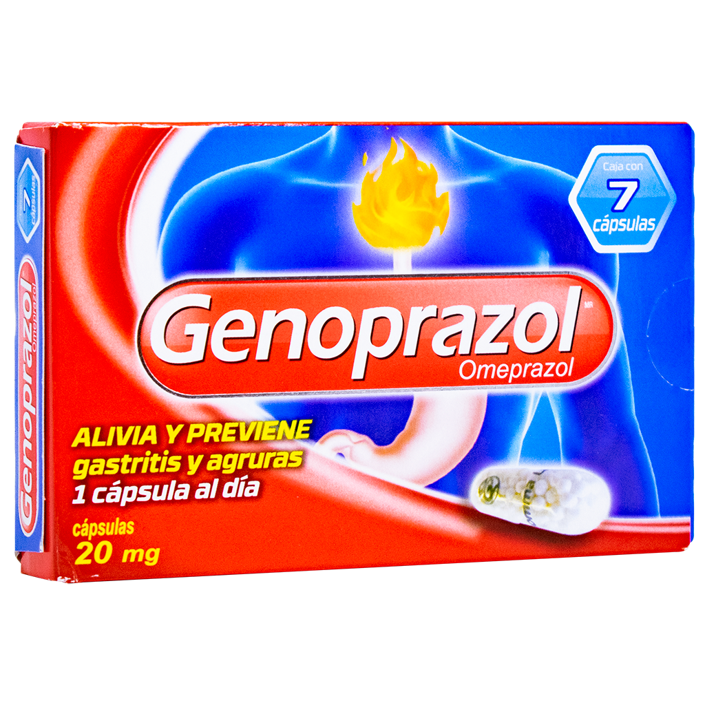 GENOPRAZOL 20MG CON 7 CÁPSULAS – FARMACIA CALDERON