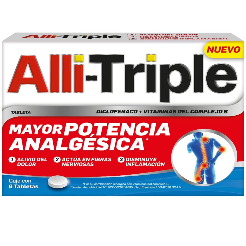 ALLI-TRIPLE CON 6 TABLETAS – FARMACIA CALDERON