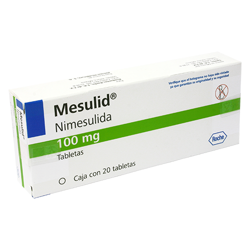 MESULID 100MG CON 20 TABLETAS – FARMACIA CALDERON