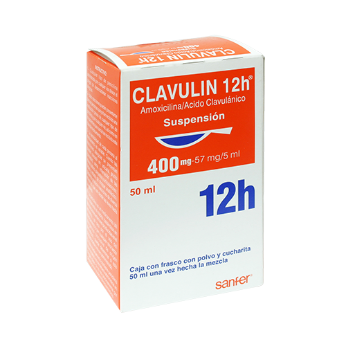CLAVULIN 12HRS 400/57MG SUSPENSION CON 50ML – FARMACIA CALDERON