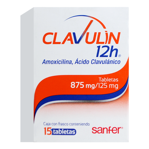 CLAVULIN 12HRS 875/125MG CON 15 TABLETAS – FARMACIA CALDERON