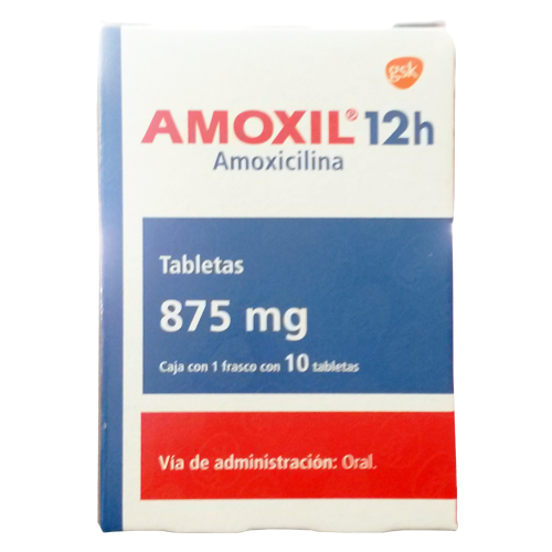 AMOXIL 12H 875MG CON 10 TABLETAS – FARMACIA CALDERON