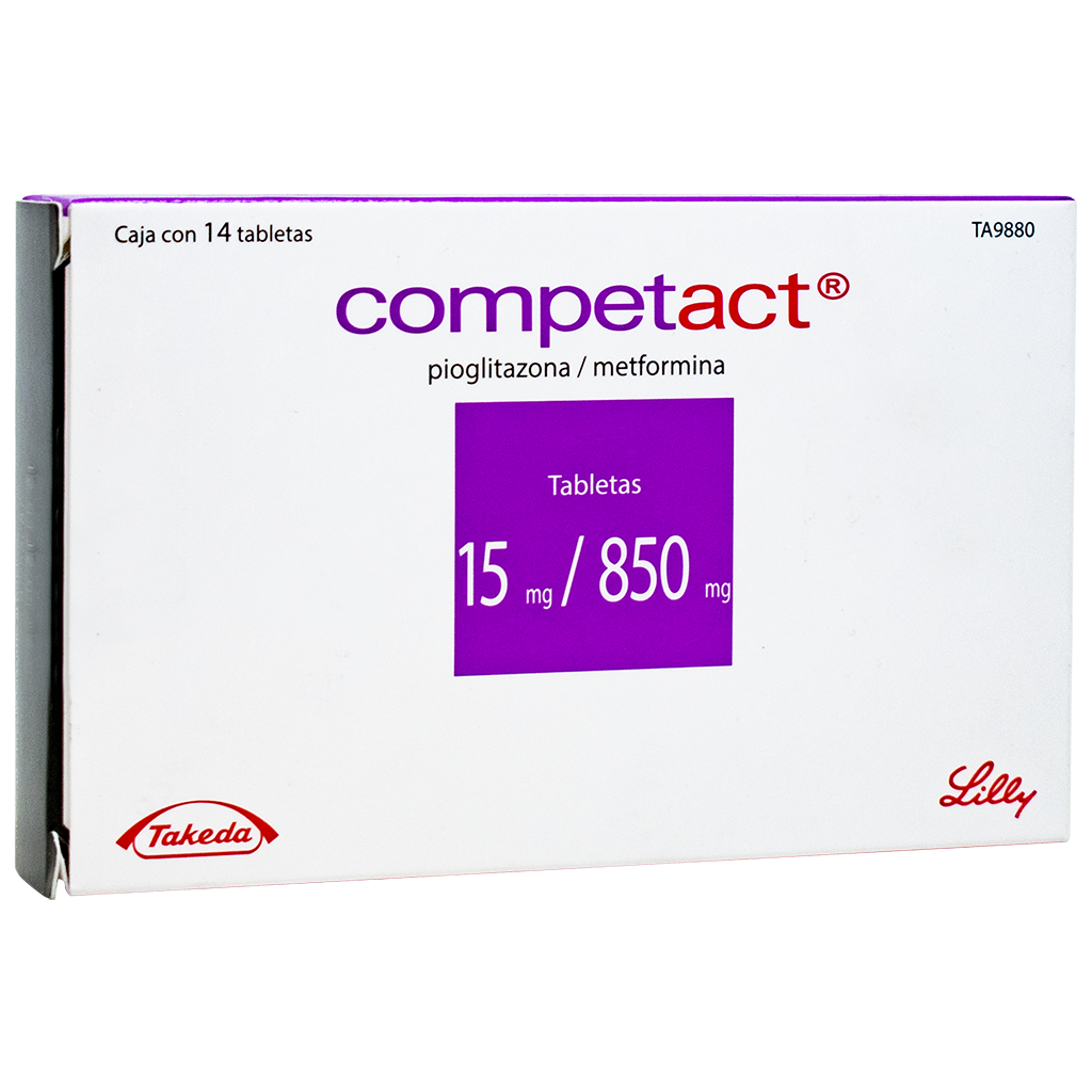COMPETACT 15MG/850MG CON 14 TABLETAS – FARMACIA CALDERON