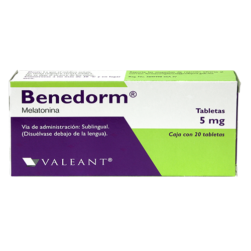 BENEDORM 5MG CON 20 TABLETAS SUBLINGUALES – FARMACIA CALDERON