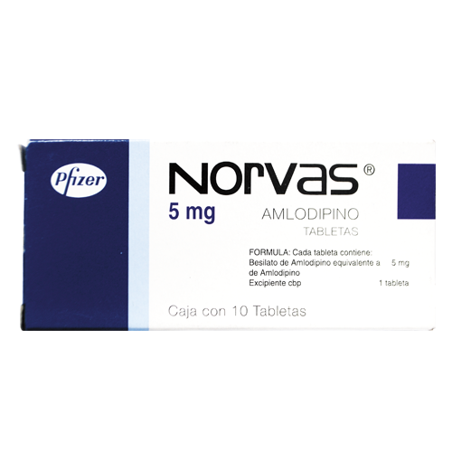 NORVAS 5MG CON 10 TABLETAS – FARMACIA CALDERON