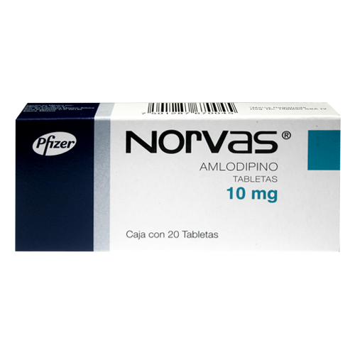 NORVAS 10MG CON 20 TABLETAS – FARMACIA CALDERON