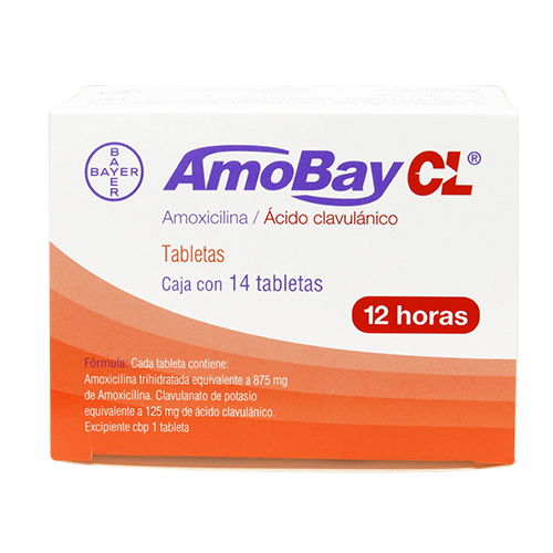 AMOBAY CL 875/125MG CON 14 TABLETAS – FARMACIA CALDERON