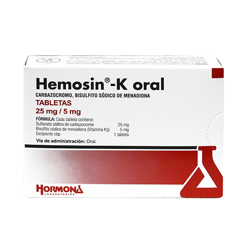 HEMOSIN-K 25/5MG CON 32 TABLETAS – FARMACIA CALDERON