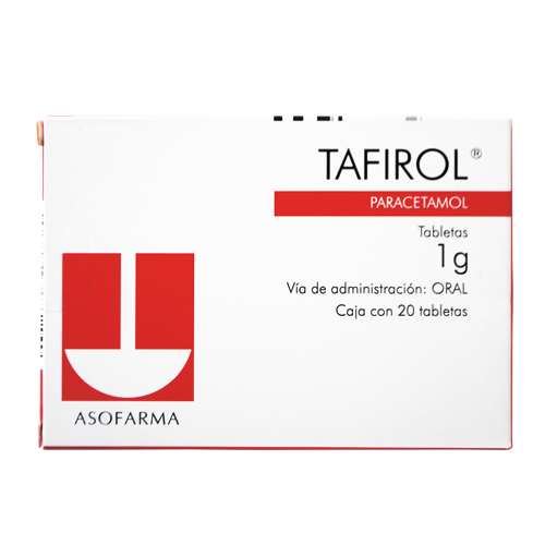 TAFIROL 1G CON 20 TABLETAS – FARMACIA CALDERON