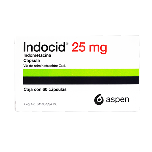 INDOCID 25MG CON 60 CÁPSULAS – FARMACIA CALDERON