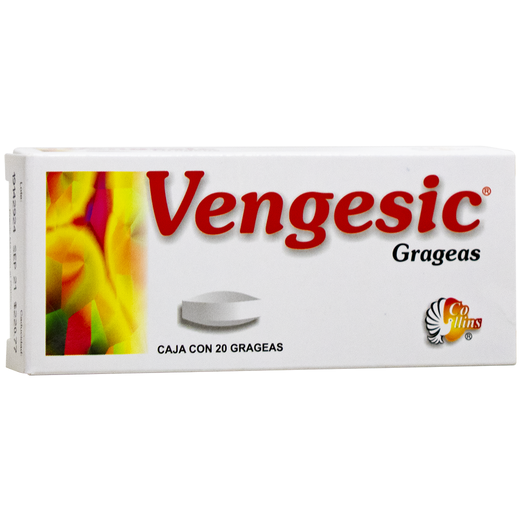 VENGESIC CON 20 GRAGEAS – FARMACIA CALDERON