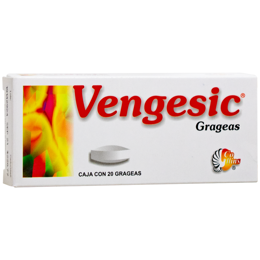 VENGESIC CON 20 GRAGEAS – FARMACIA CALDERON
